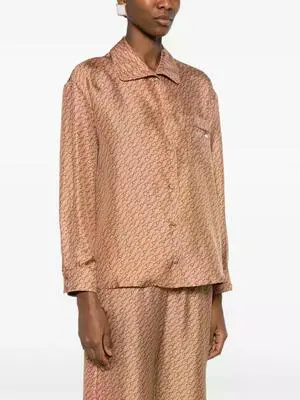 Herno Patterned Collared Shirt - Brown