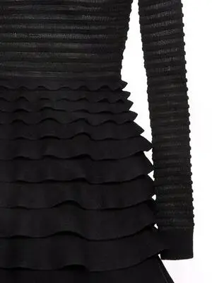 Valentino Garavani Ribbed Tiered Mini Dress