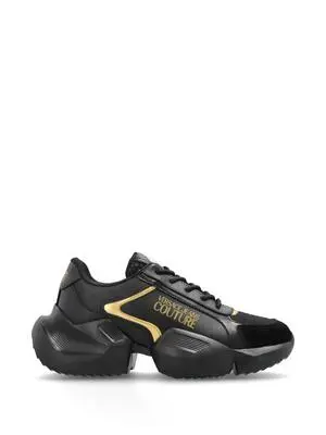 Versace Leather Panelled Sneakers
