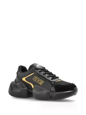 Versace Leather Panelled Sneakers
