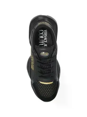 Versace Leather Panelled Sneakers