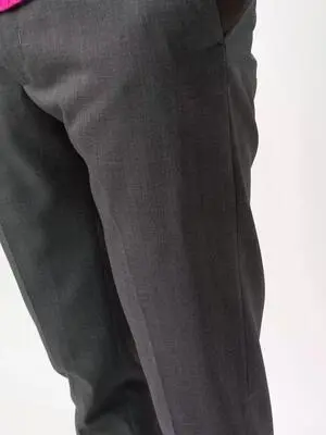 LOW BRAND Melange Effect Tailored Trousers - Grey