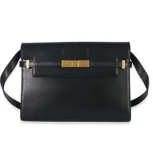 Saint Laurent Calfskin Manhattan Shoulder Bag - Black