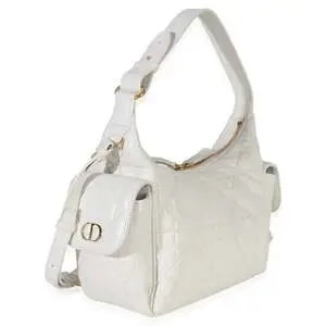 Dior Latte Lambskin Macrocannage D-dream Bag