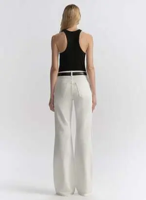 A.L.C. Dean Racerback Rib Knit Tank - Black