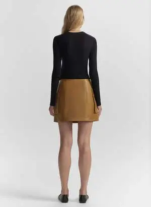 A.L.C. Demi Leather Mini Skirt