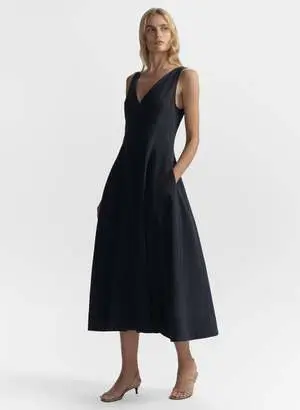 A.L.C. Clara Stretch Cotton Midi Dress
