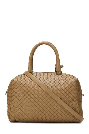 Bottega Veneta Intrecciato Leather Boston Bag