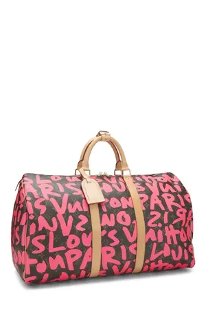 LOUIS VUITTON Stephen Sprouse X Monogram Graffiti Keepall 50 - White