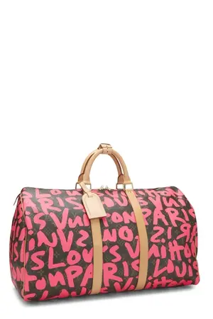 LOUIS VUITTON Stephen Sprouse X Monogram Graffiti Keepall 50 - White