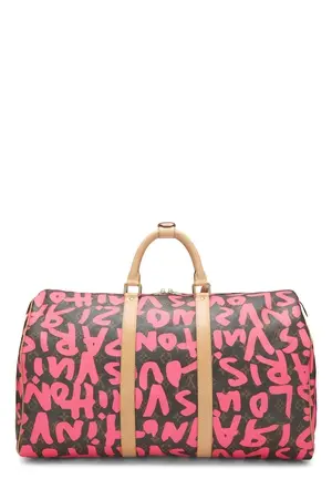 LOUIS VUITTON Stephen Sprouse X Monogram Graffiti Keepall 50 - White