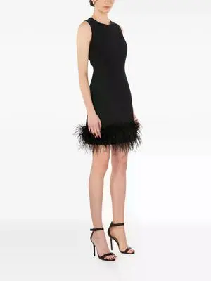 IMROSKA 7 Heaven Feather-trim Mini Dress