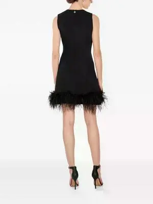 IMROSKA 7 Heaven Feather-trim Mini Dress
