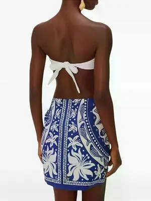 Farm Rio Ocean Scarf Mini Skirt