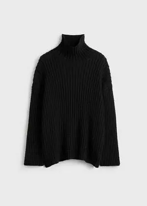 TOTEME Whipstitch Knit Top - Black