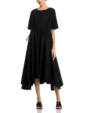 Lafayette 148 New York Gathered Waist Dress - Black