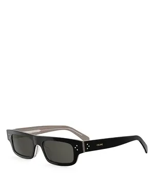 Celine 3 Dots Hd Rectangular Sunglasses, 52mm
