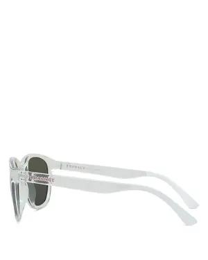 Vuarnet 54mm Square Sunglasses - White / Mirrored Crystal Blue