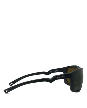 Vuarnet Rectangular Sunglasses, 62mm - Black / Mirrored Crystal Brown