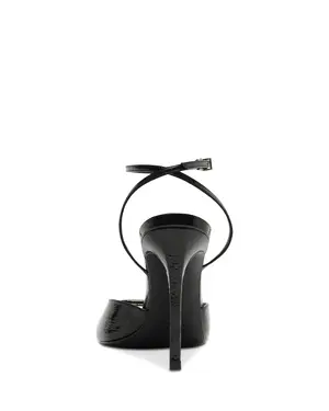 Schutz Arlette Ankle Strap Sandals - Black