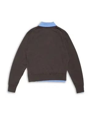 Acne Studios Layered Wool Knit - Brown/blue