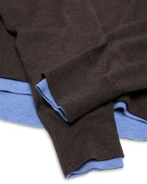 Acne Studios Layered Wool Knit - Brown/blue