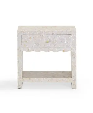 TOV FURNITURE Piara Mother Of Pearl Inlaid Nightstand - Natural