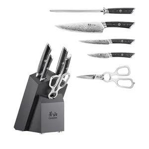 CANGSHAN Canshan Kuro 6 Piece Knife & Block Set - Grey