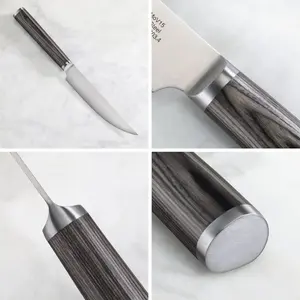 CANGSHAN 4 Piece Pakkawood Steak Knife Set