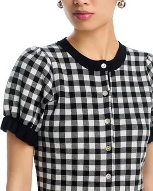 Rails Aurora Plaid Ruffle Trim Top