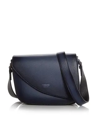 FERRAGAMO Fiamma Leather Crossbody Bag - Graphite