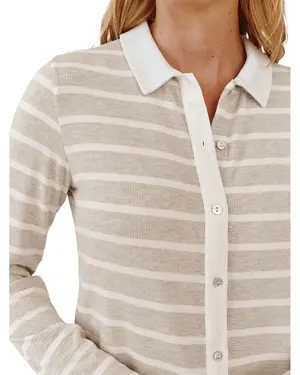Bella Dahl Contrast Placket Button Down Shirt