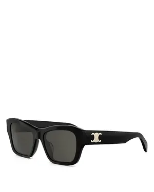 Celine Triomphe Cat Eye Sunglasses - Shiny Black/smoke Lens
