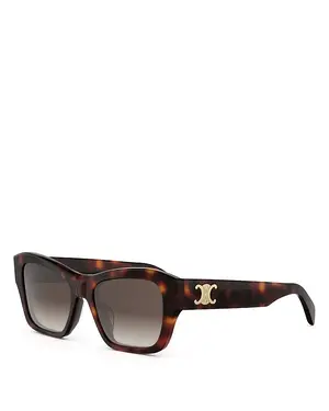 Celine Triomphe Cat Eye Sunglasses - Shiny Dark Havana