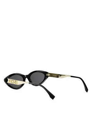 Fendi Fendigraphy Cat Eye Sunglasses, 51mm - Shiny Black/smoke Lens
