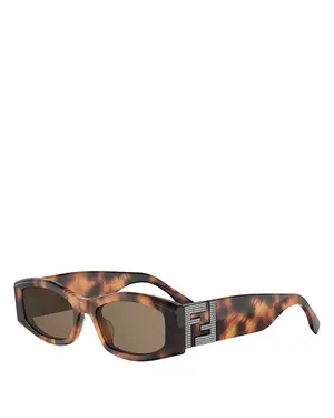 Fendi Forever Square Sunglasses, 54mm - Blonde Havana/brown Lens