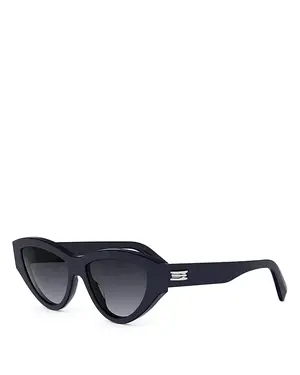 BVLGARI B.zero1 Cat Eye Sunglasses - Blue/gradient Smoke