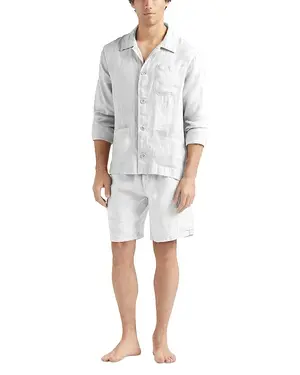 Vilebrequin Linen Solid Overshirt - White