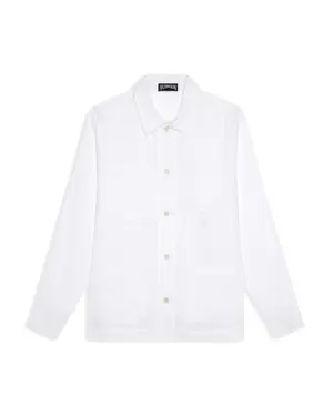Vilebrequin Linen Solid Overshirt - White