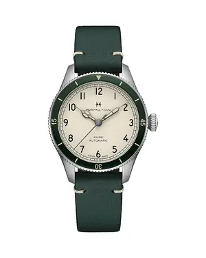 Hamilton Khaki Aviation 38mm Watch - White/green