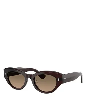 Oliver Spencer Lerrue Oval Sunglasses - Sienna