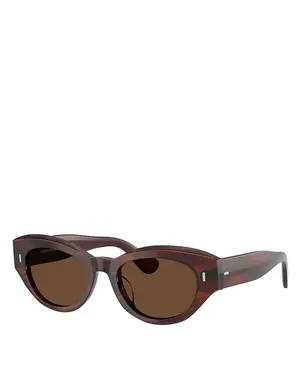 Oliver Spencer Lerrue Oval Sunglasses - Tortoise