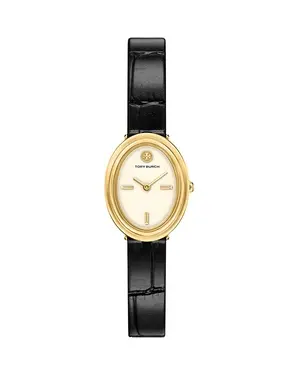 Tory Burch Oval Watch - Black/cream