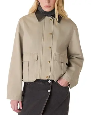 Whistles Casual Contrast Collar Jacket