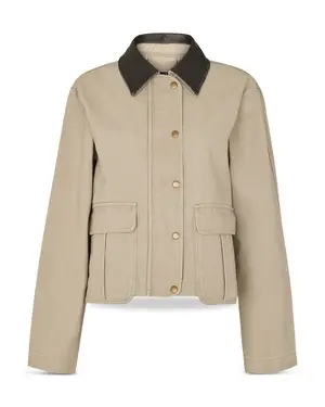 Whistles Casual Contrast Collar Jacket