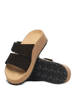 BIRKENSTOCK Almina Leather Flat Sandals - Black