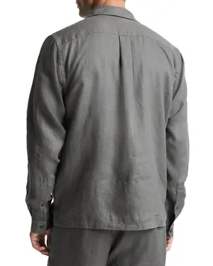 Vince Linen Garage Shirt - Slate