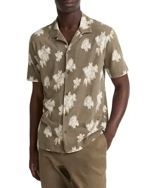 Vince Printed Slub Camp Shirt