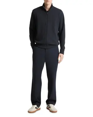 Vince Pique Full Zip Sweatshirt