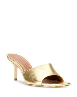 Staud Bea Metallic Leather Mules